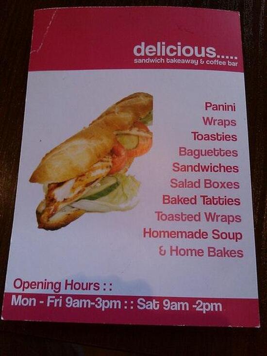 Menu at Delicious fast food, Ellon