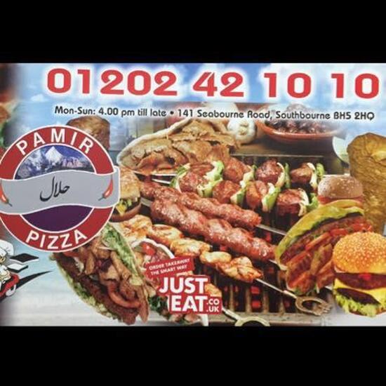 Menu at Pamir Kebab & Pizza restaurant, Bournemouth