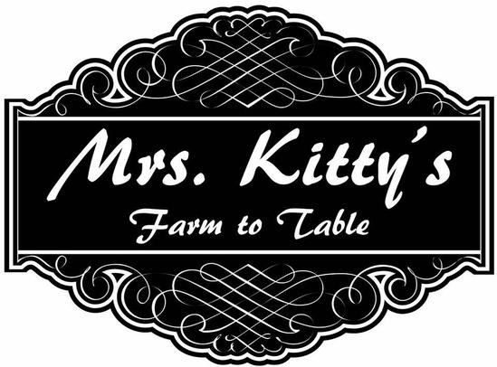 Menu at Mrs. Kitty's restaurant, Eden
