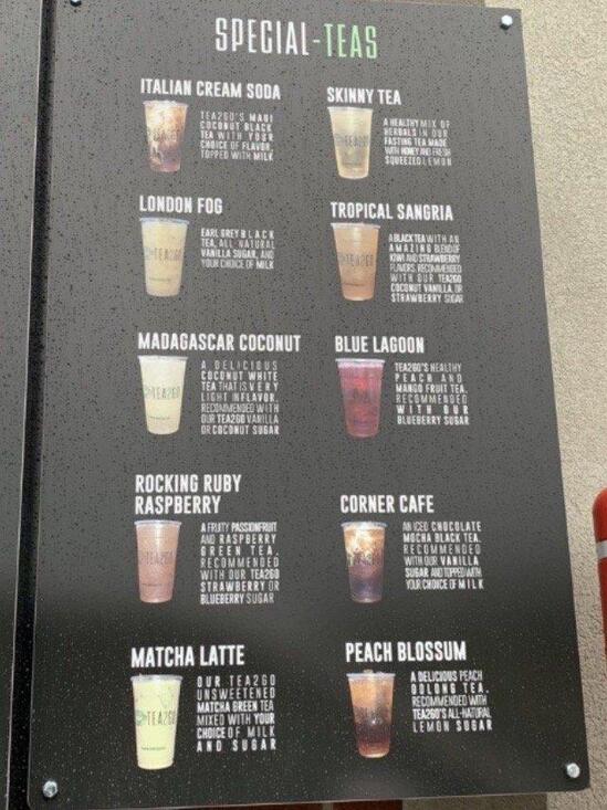 Menu at Tea2Go - Levelland, Levelland
