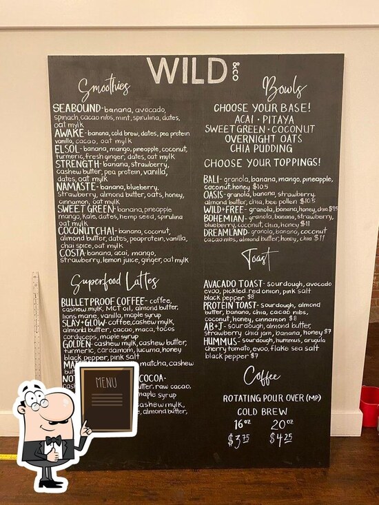 Menu at Wild & Co. pub & bar, Collingswood