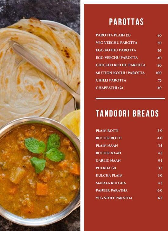 Menu at GOLDENMOON RESTAURANT, Chennai