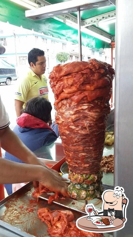 Menu at TACOS MOREH restaurant, Mexico City
