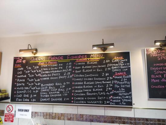 Menu at Queens Parade Kitchen fast food, Gosport