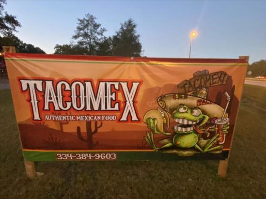 Menu at TacoMex restaurant, Phenix City