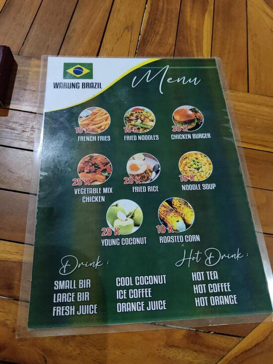 Menu at Food shop restaurant, Batuan Kaler