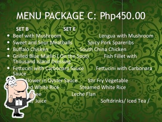 Menu at Sakura House restaurant, Manila