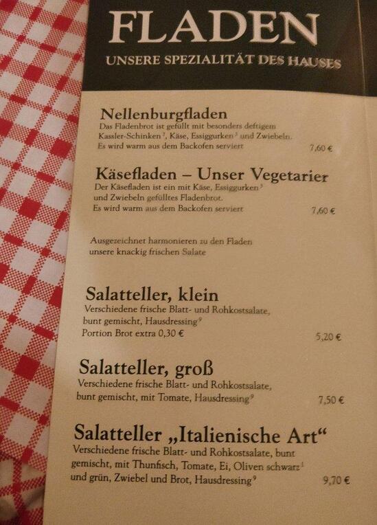 Speisekarte von Nellenburger Talstation restaurant, Stockach