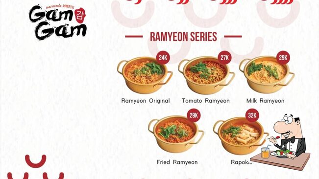 Menu at Warmindo GamGam Korean Restaurant, Magelang