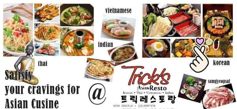 Menu at Trick's restaurant, Antipolo