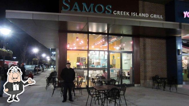 Menu at Samos Greek Island Grill restaurant, Baltimore, Boston St
