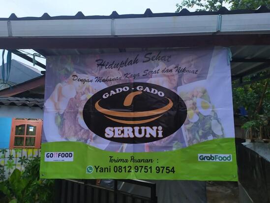 Menu at Gado-Gado Seruni restaurant, East Jakarta