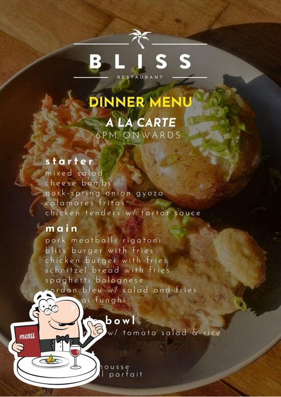 Bliss Restaurant Siargao, General Luna - Restaurant menu and reviews