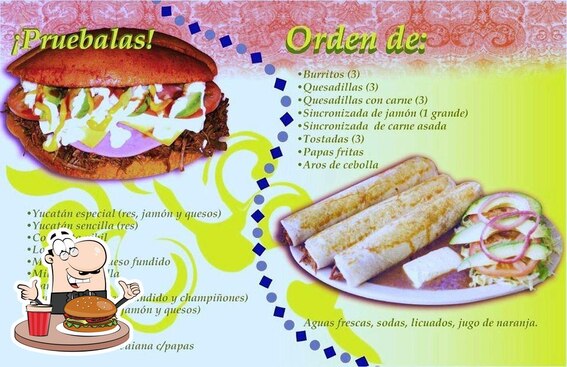 Carta del restaurante Tortas estilo Yucatán - Zaragoza, Mexicali, Av ...