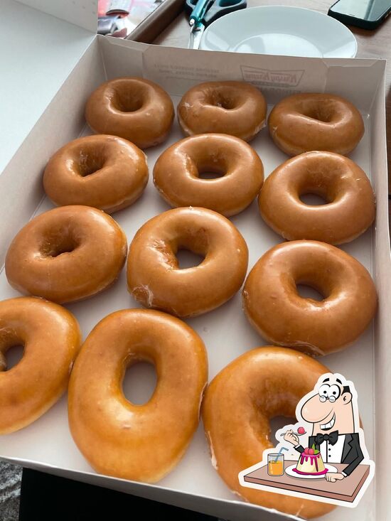 Menu at Krispy Kreme cafe, Jersey City