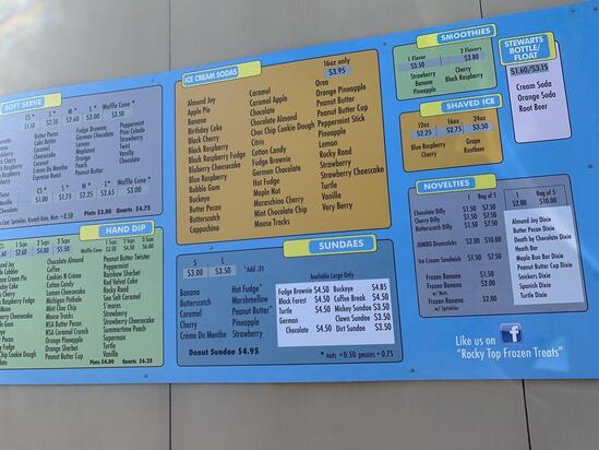 Rocky Top Frozen Treats in Van Wert - Restaurant menu and reviews