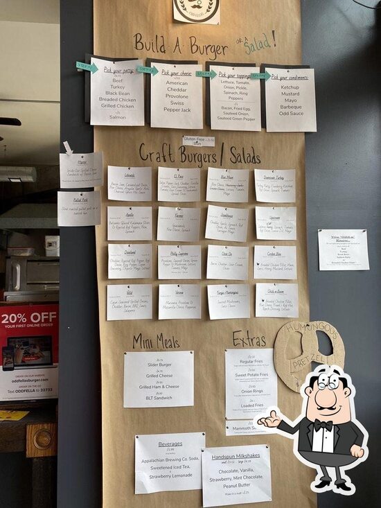 Menu at Odd Fellas restaurant, Lock Haven