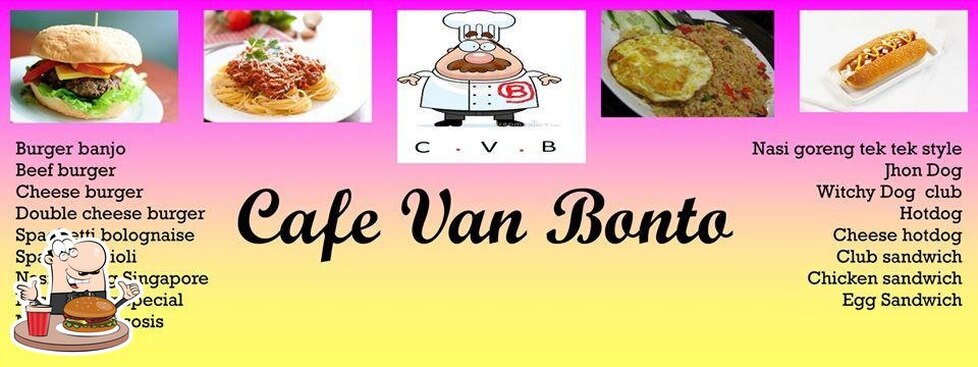 Menu at Cafe Van Bonto, North Jakarta