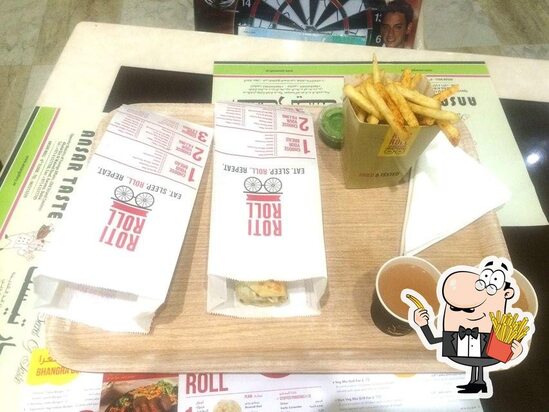 Menu at Roti Roll cafe, Dubai
