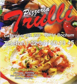 Menu at Pizzeria Trulli, Bochum, Castroper Str. 238