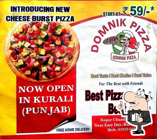 Menu at Domnik Pizza Kurali, India