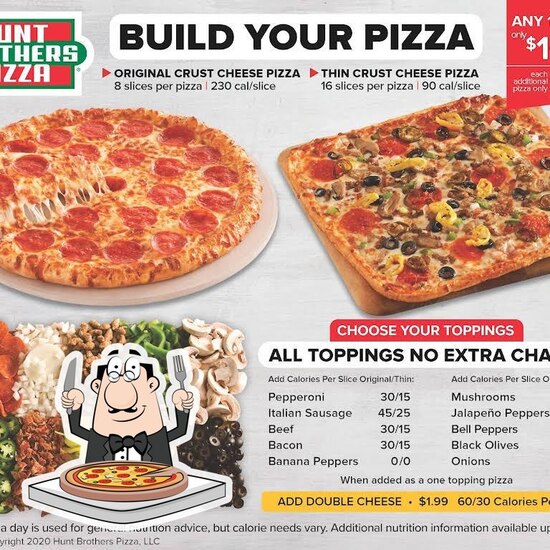 Menu at HUNT BROTHERS PIZZA pizzeria, Jacksboro