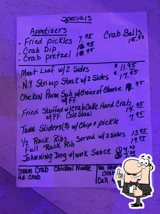 Menu at Angle Inn pub & bar, Baltimore