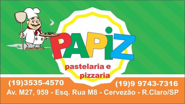 Papiz - Pizzaria e Pastelaria, Rio Claro - Menu do restaurante, preços ...