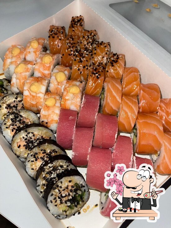 Menu at Sushi Boom restaurant, Warsaw