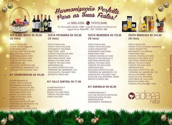 Menu em Adega Natal pub & Bar, Natal