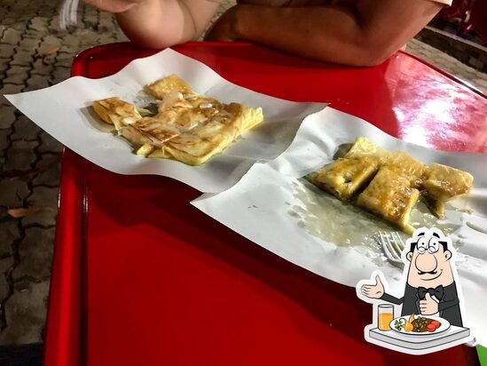 Menu at Thai pancake/Roti street stall restaurant, Ao Nang