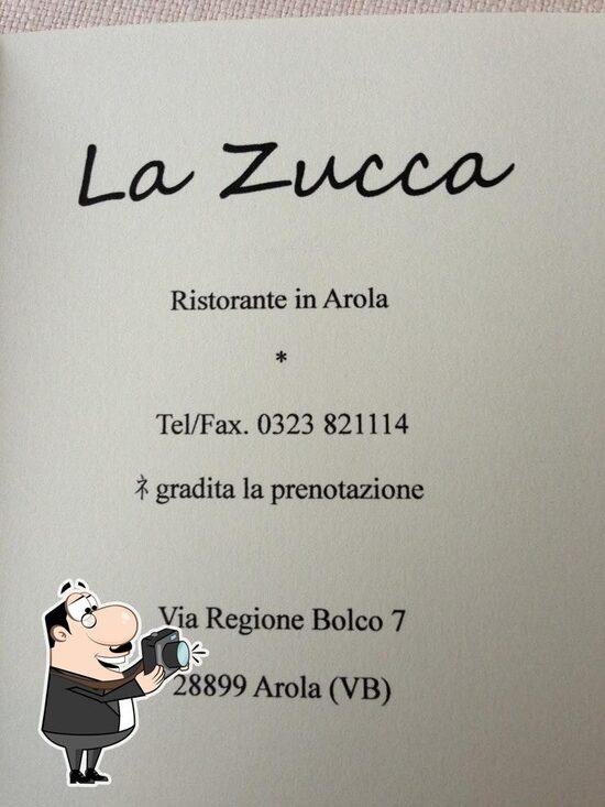 Menu da RISTORANTE LA ZUCCA, Arola, VIA REGIONE BOLCO