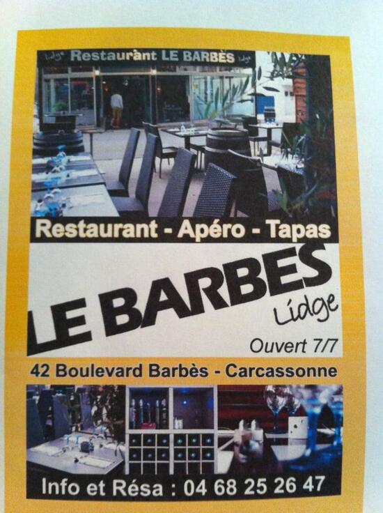 Menu at Le Barbes - Sarl Lidge, Carcassonne