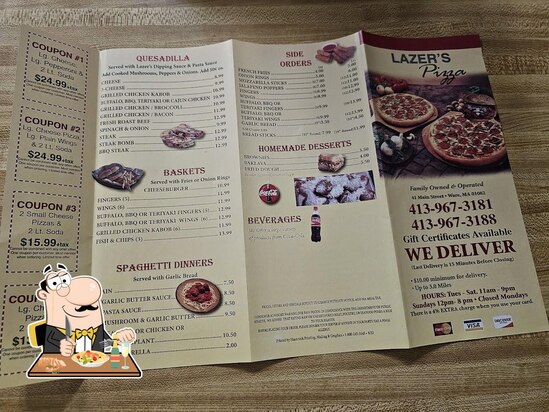 Lazer's Pizza & Roast Beef, Ware - Restaurant menu, prices and reviews