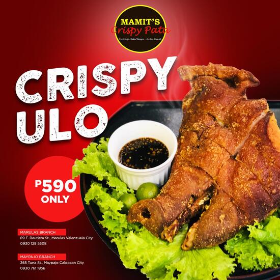 Menu at Mamit’s Crispy Pata- F.Bautista restaurant, Valenzuela