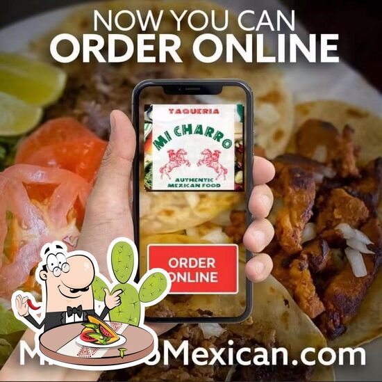 Menu at Mi Charro restaurant, Houston