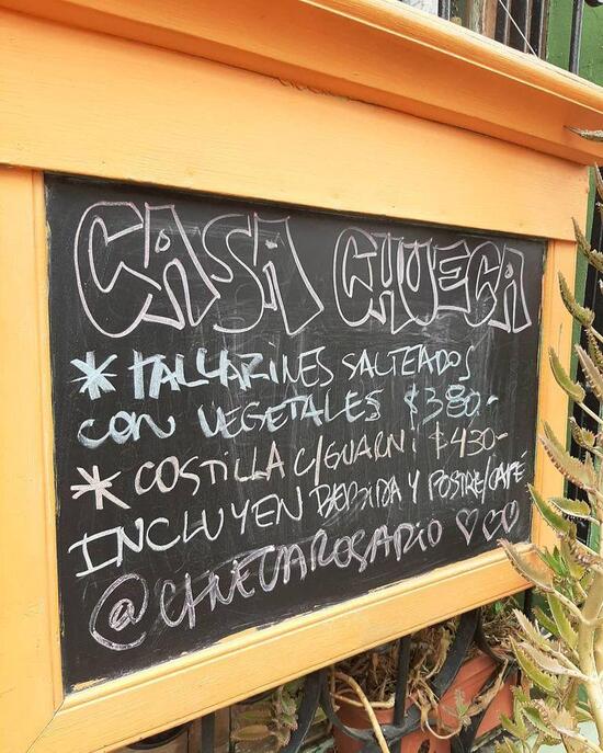 Carta del restaurante Casa Chueca, Rosario