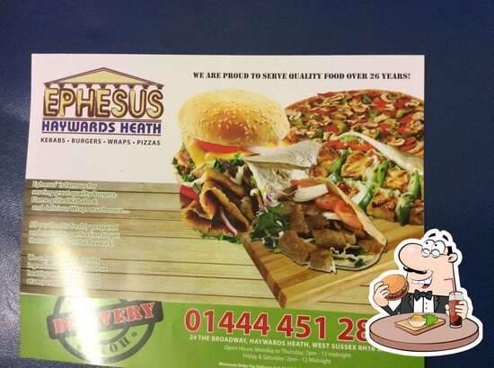 Menu at Ephesus kebap pizza, Haywards Heath