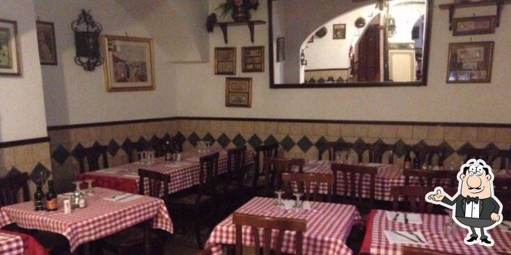 Menu at Da Sergio restaurant, Rome, Vicolo delle Grotte