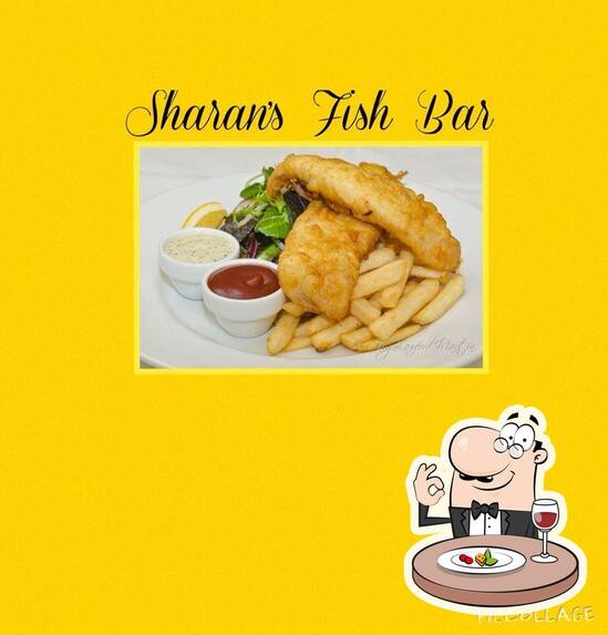 Menu at Sharan's Fish Bar, Treherbert