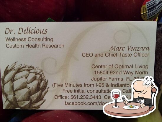 Menu at Dr. Delicious restaurant, Jupiter