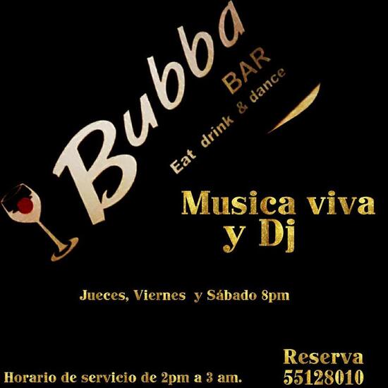 Menu at Bubba Bar, Mexico City, C. López 3