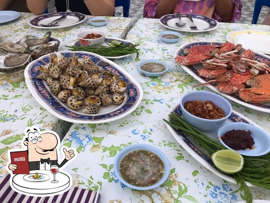 Menu at Preecha Seafood restaurant, Pattaya City, 200 9