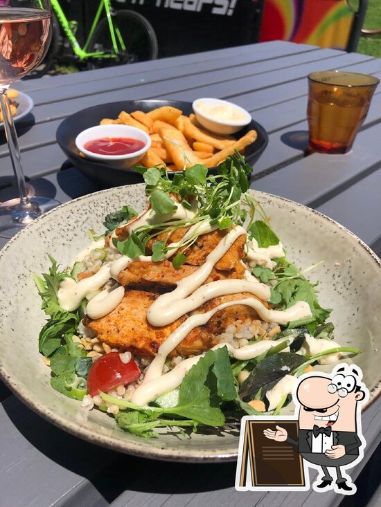 Menu at Podium Cafe, Karapiro