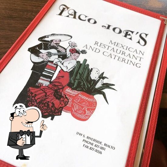 Menu at Taco Joe's Mexican Restaurant, Rialto