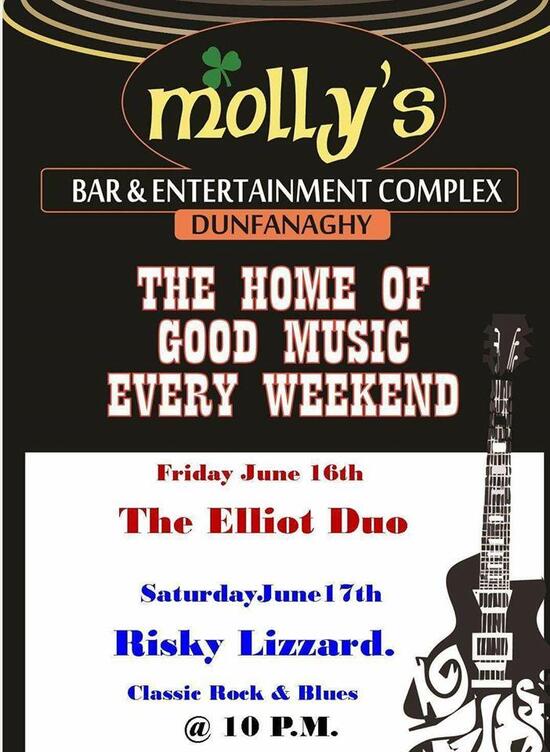 Menu at Molly's Bar, Dunfanaghy, N56