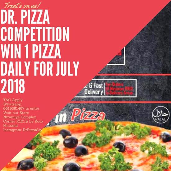 Menu at Dr Pizza Nizamiye Midrand restaurant, Midrand