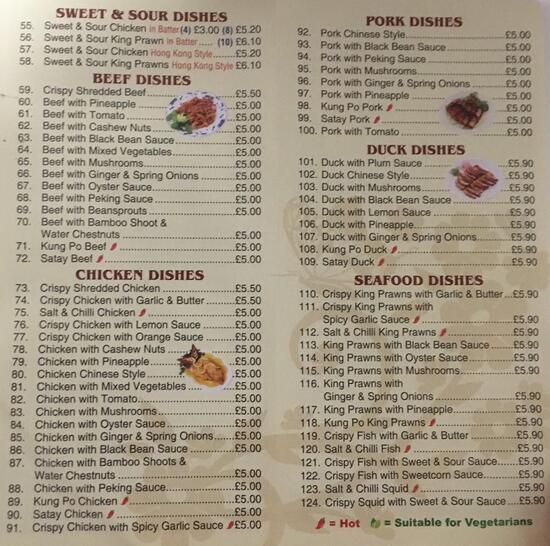 Menu at Good Fortune fast food, Caerphilly