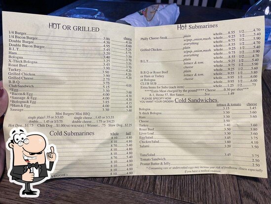 Menu at Brock's Mkt. & Deli restaurant, Newport
