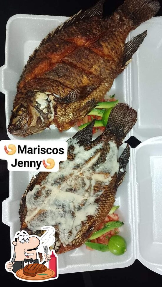 Menu at Mariscos Jenny restaurant, Valente Díaz